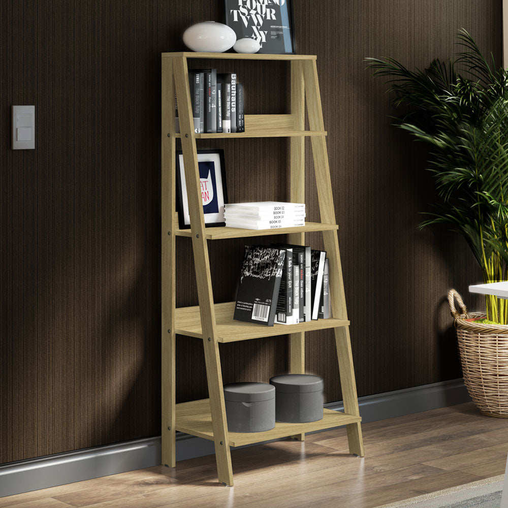 Madesa Ladder Shelf Engineered Wood Open Book Shelf – Madesa IN
